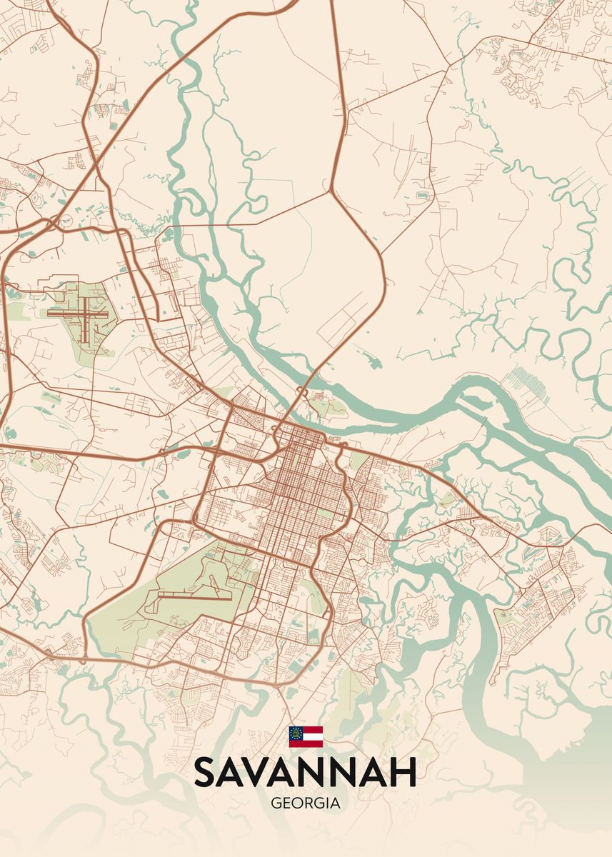 'Savannah GA' Poster by IMR Designs | Displate