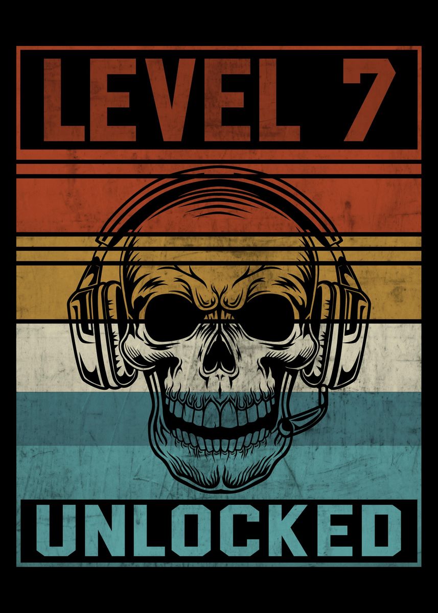 'Gamer 7th Birthday' Poster, picture, metal print, paint by ...