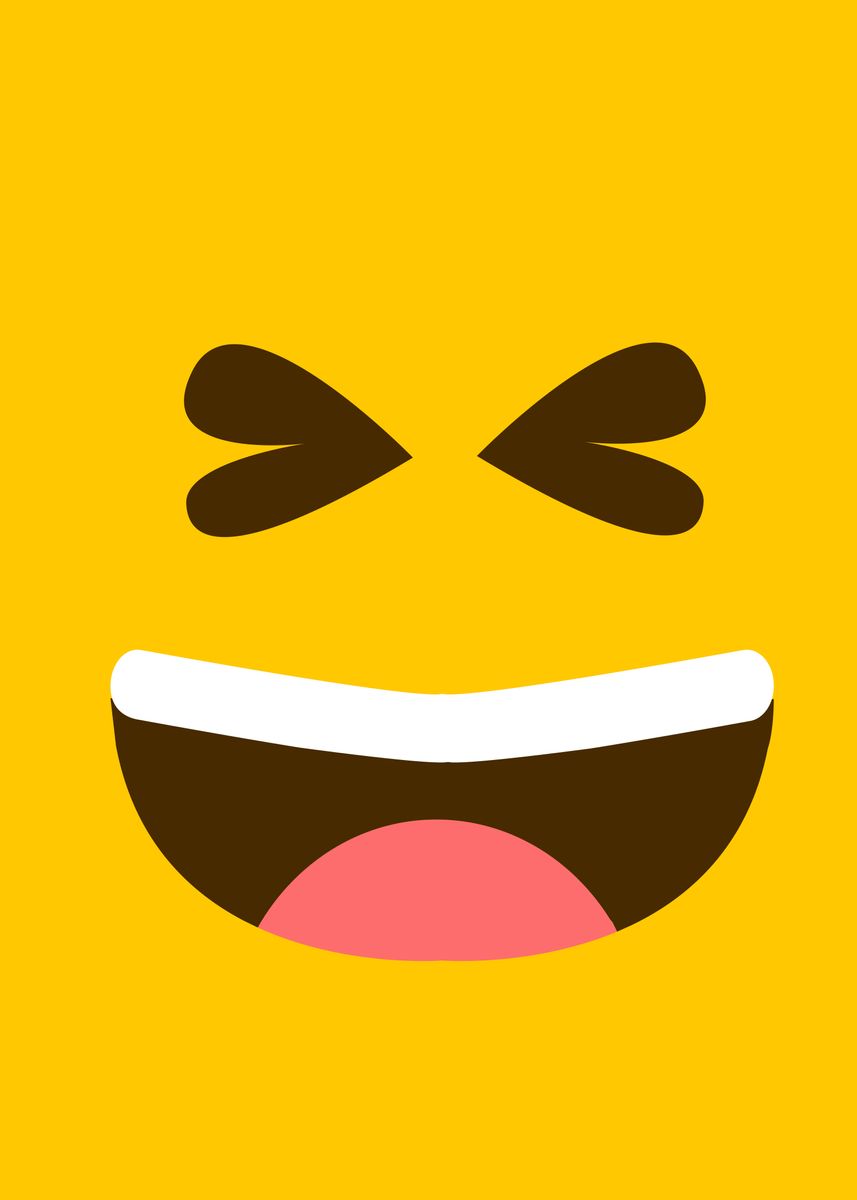 'Grinning Squinting' Poster by AD art | Displate