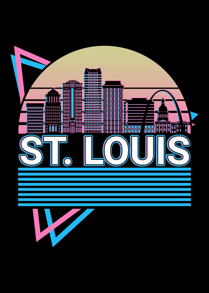 'St Louis City Skyline' Poster by AestheticAlex | Displate
