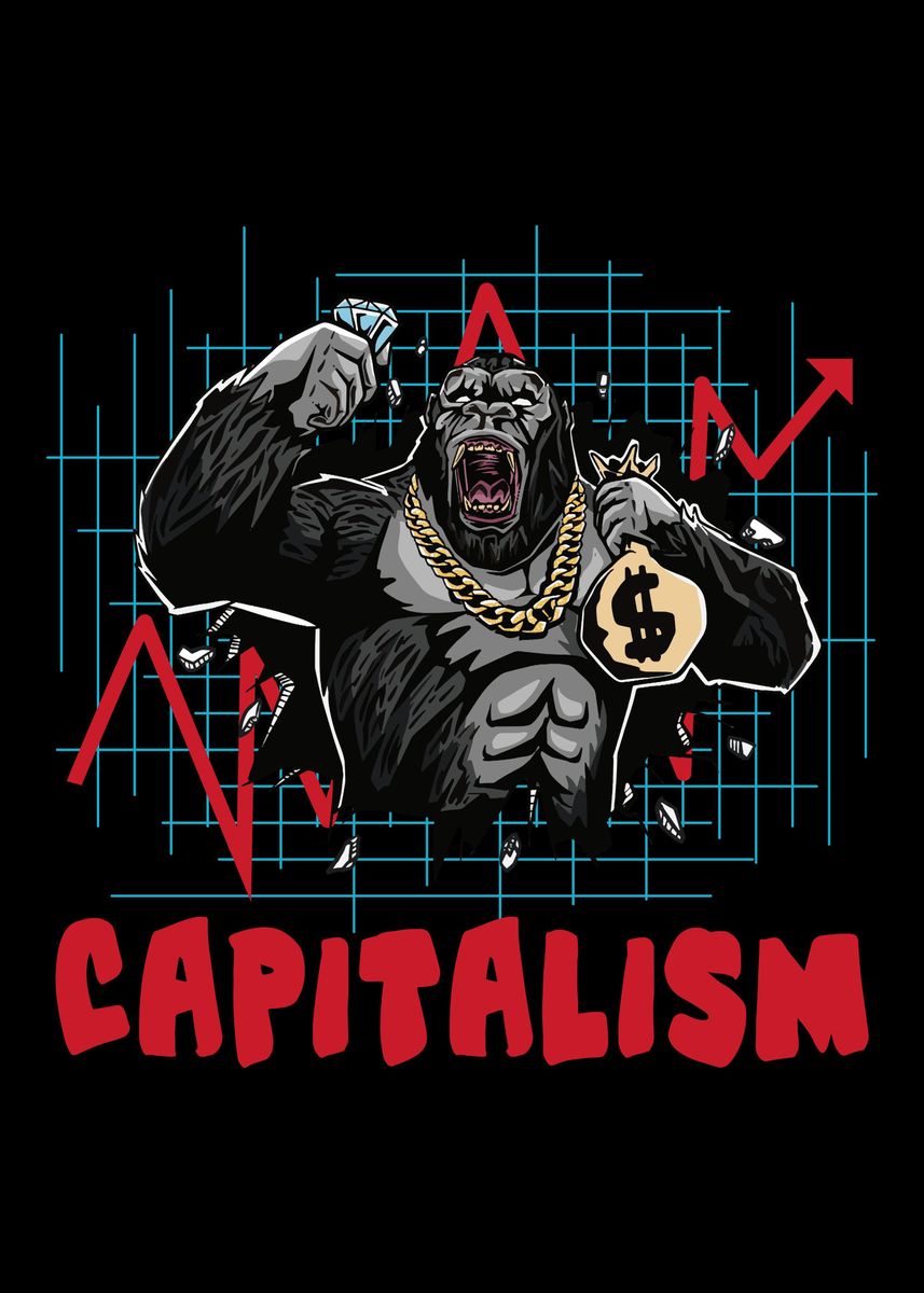 'Capitalism Investor' Poster, picture, metal print, paint by ...