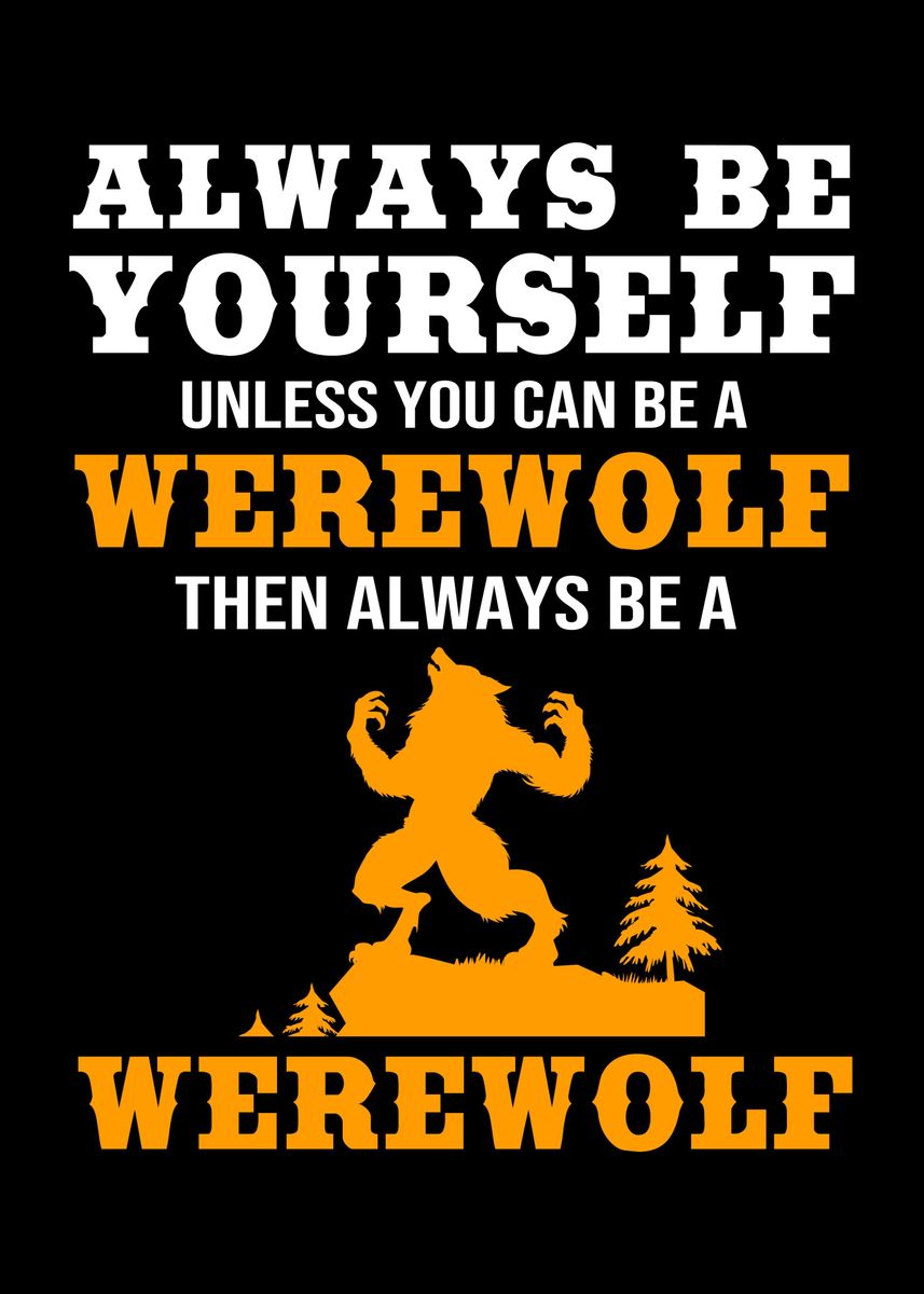 'Funny Werewolf' Poster, picture, metal print, paint by FunnyGifts ...