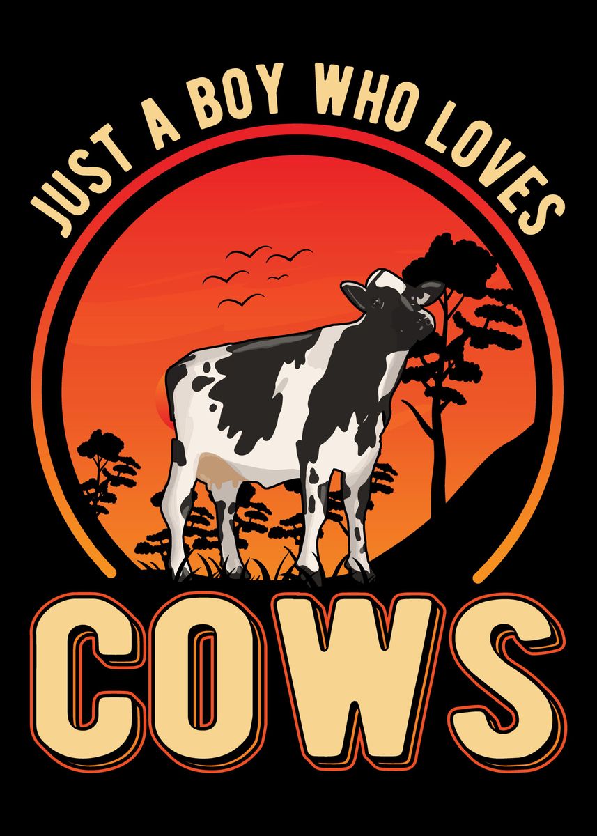 'Cow Young Cattle Cows Bree' Poster by FavoritePlates | Displate