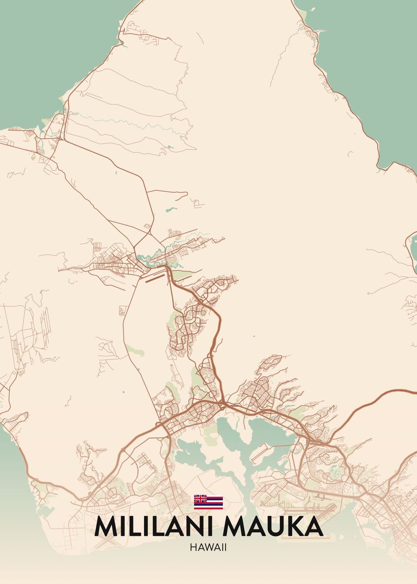 'Mililani Mauka HI' Poster, picture, metal print, paint by IMR Designs ...