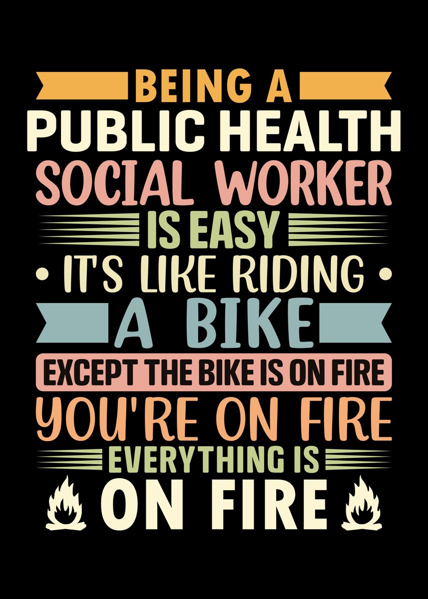 'Public Health Social Work' Poster, picture, metal print, paint by ...