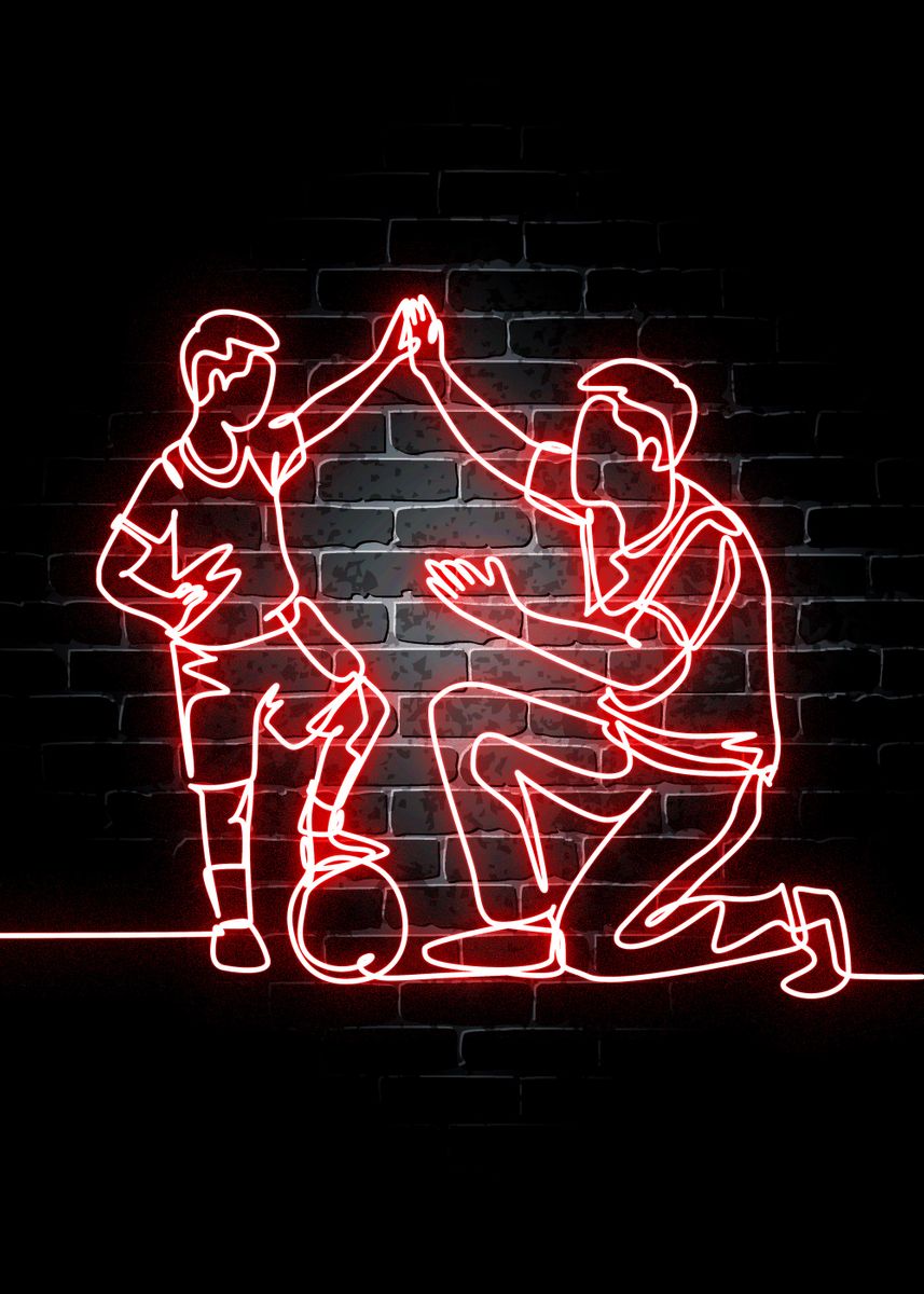 'Football Neon Sports' Poster by EPL Retro | Displate