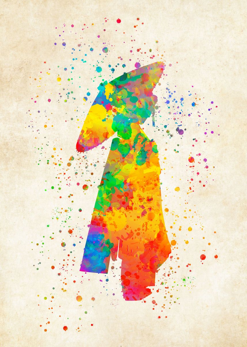 'Geisha Watercolor' Poster, picture, metal print, paint by Ollie Reid ...