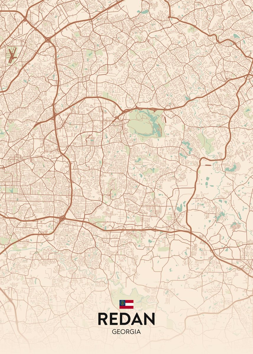 'Redan GA' Poster, picture, metal print, paint by IMR Designs | Displate