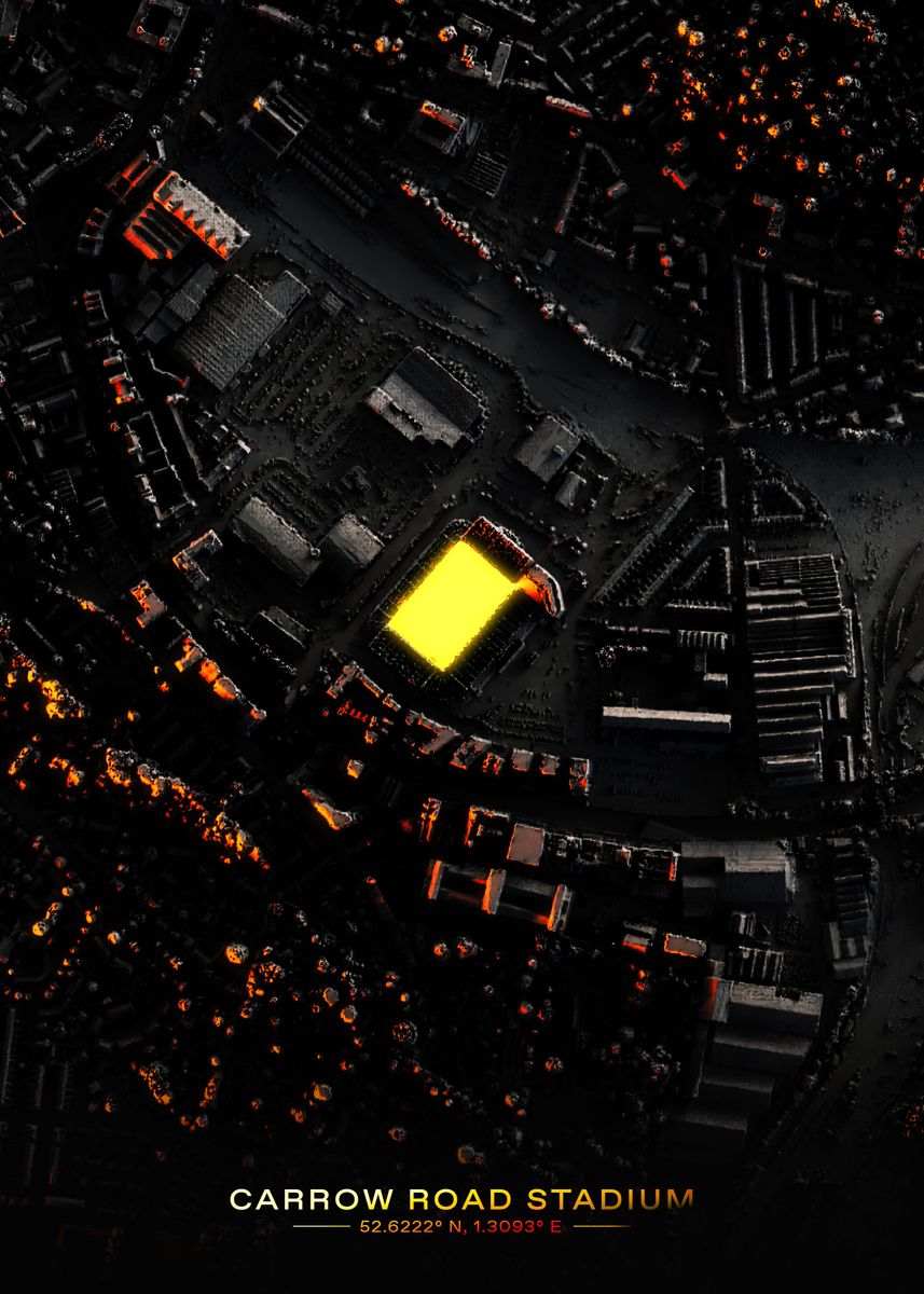 'Carrow Road Stadium' Poster by Raphael | Displate