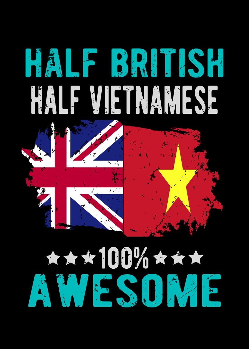 'Half British Half' Poster, picture, metal print, paint by schmugo ...