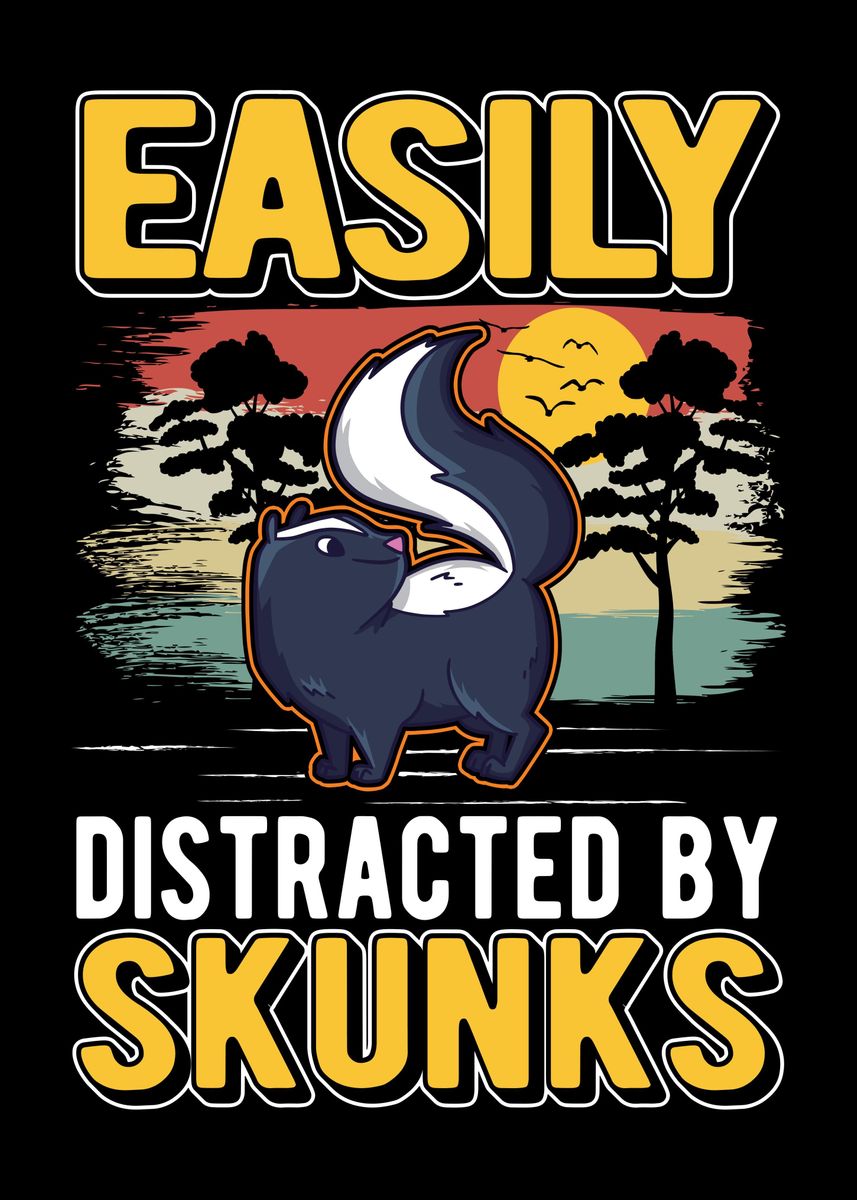 'Skunk Lover' Poster, picture, metal print, paint by FavoritePlates ...