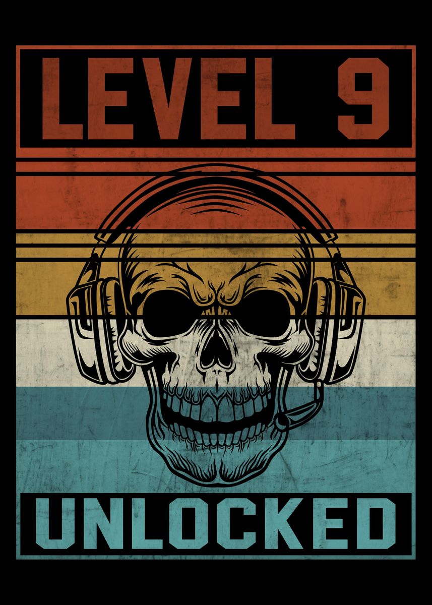 'Gamer 9th Birthday' Poster, picture, metal print, paint by ...