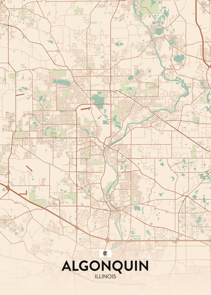 'Algonquin IL' Poster, picture, metal print, paint by IMR Designs ...