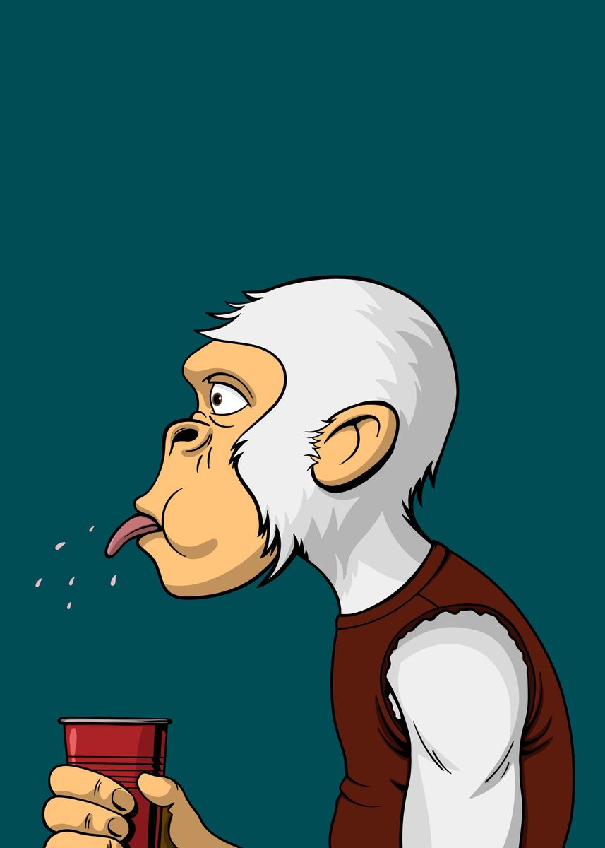 'Bored ape' Poster, picture, metal print, paint by Magic Apes | Displate