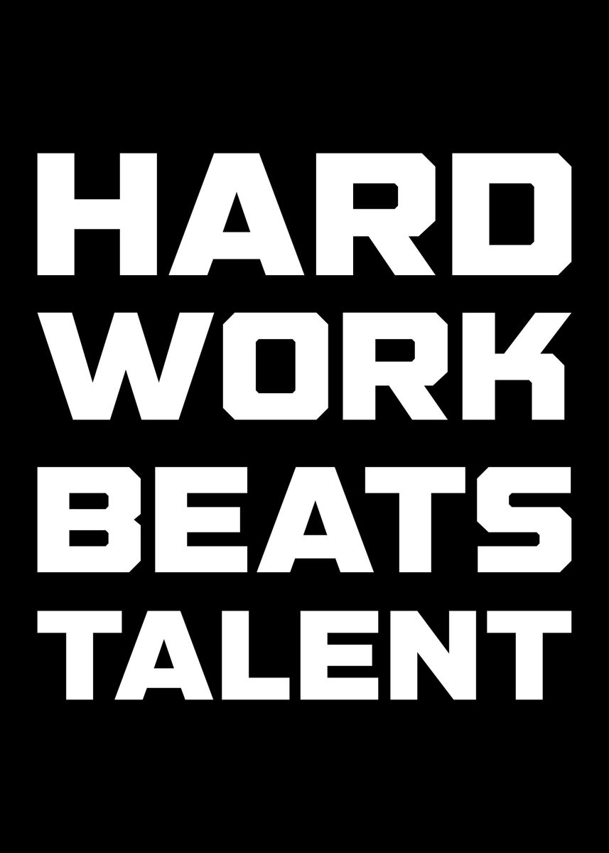 'Hard Work' Poster, picture, metal print, paint by albran karan | Displate