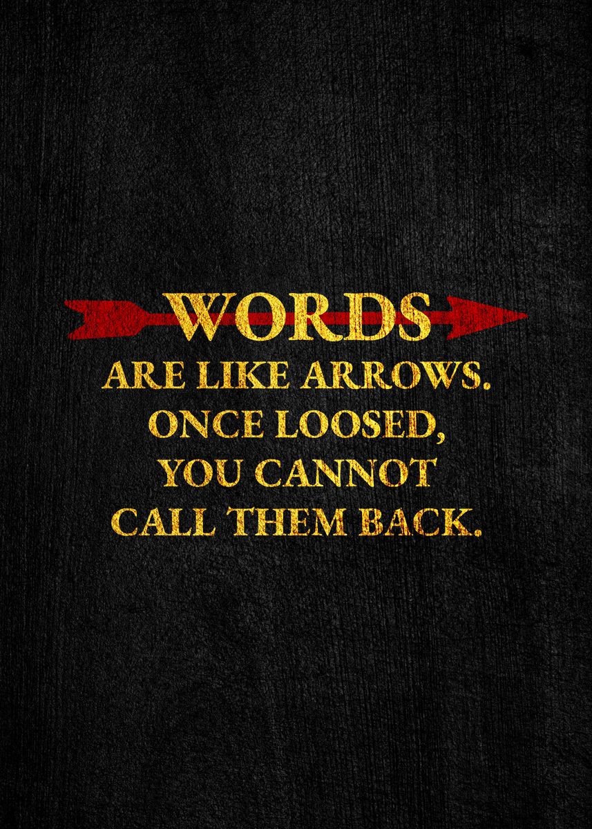 'Words and Arrows' Poster, picture, metal print, paint by ABConcepts ...
