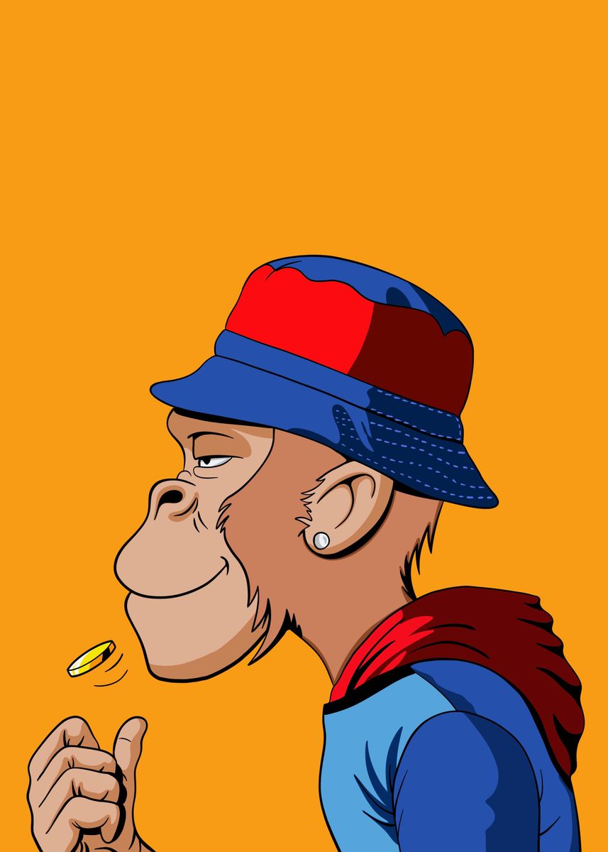 'Bored ape' Poster, picture, metal print, paint by Magic Apes | Displate