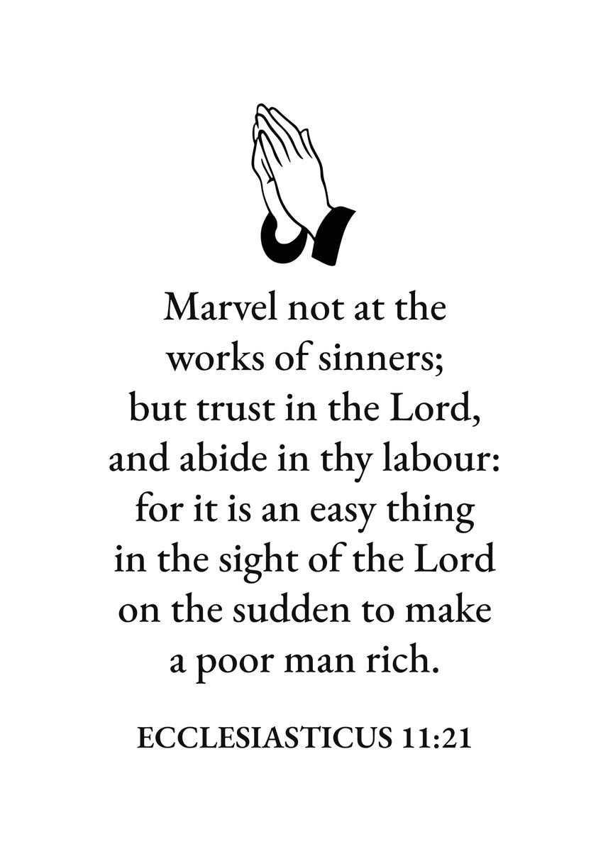 'Ecclesiasticus 11 21' Poster by ABConcepts | Displate