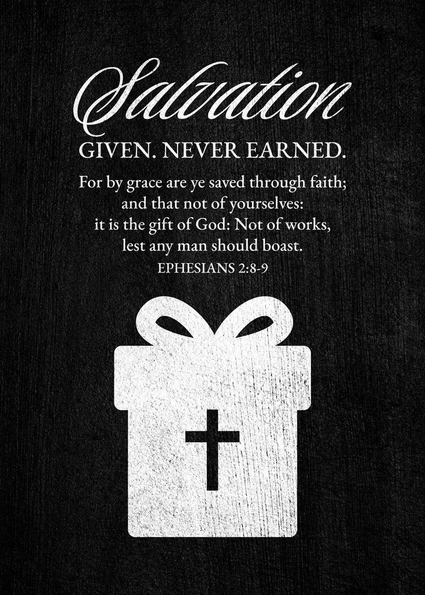 'Salvation Is a Gift' Poster, picture, metal print, paint by ABConcepts ...