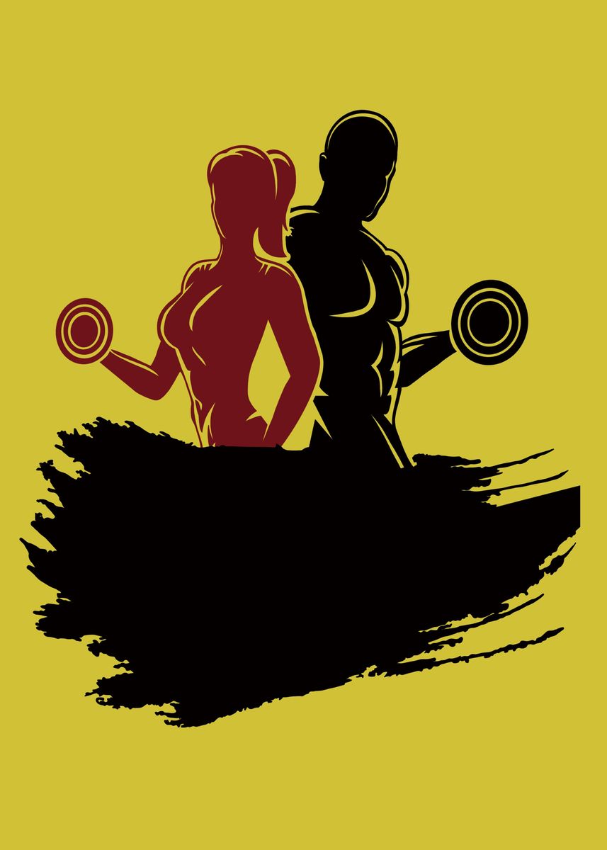 'Body builder' Poster, picture, metal print, paint by Karin Studio ...