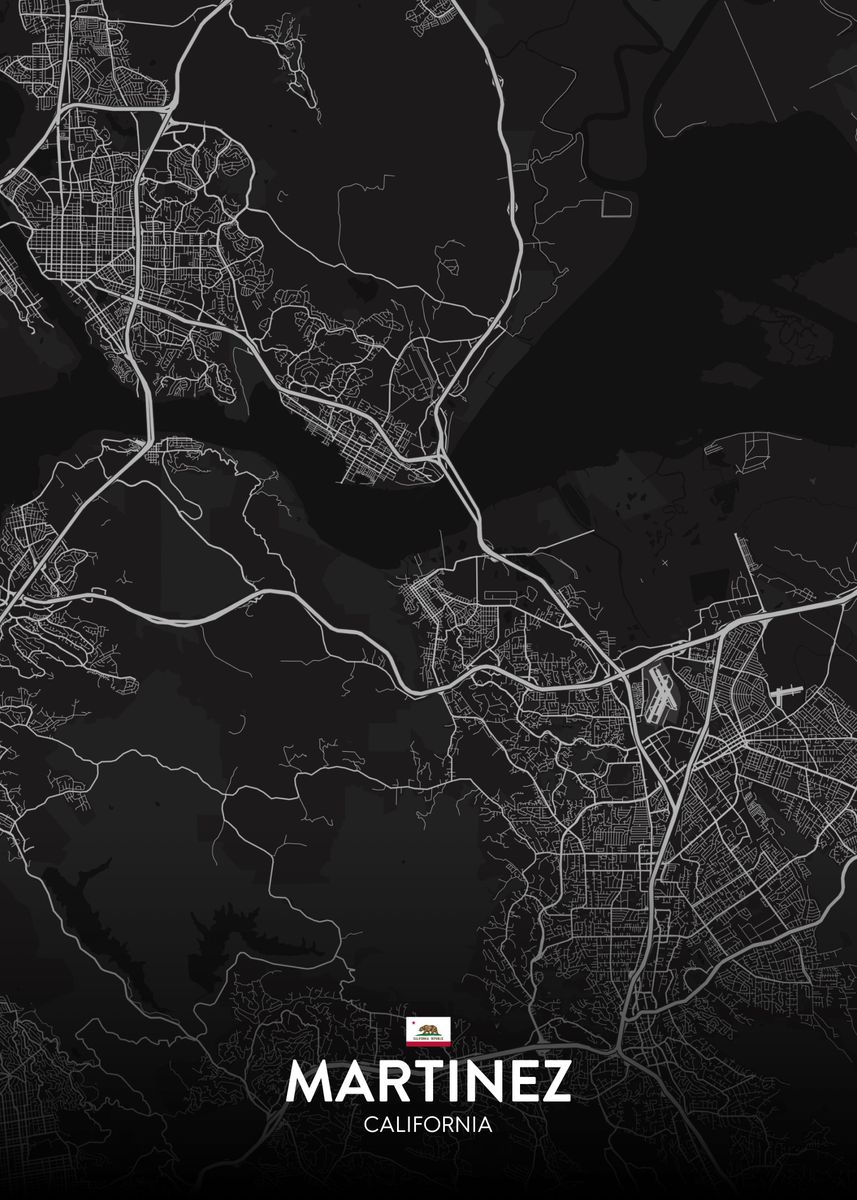 'Martinez CA' Poster, picture, metal print, paint by IMR Designs | Displate