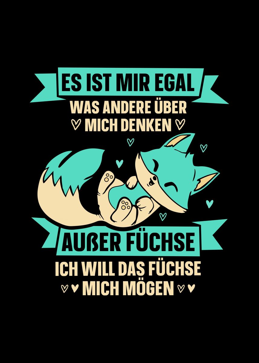 'Fox German' Poster by Sebastian Wünsche | Displate