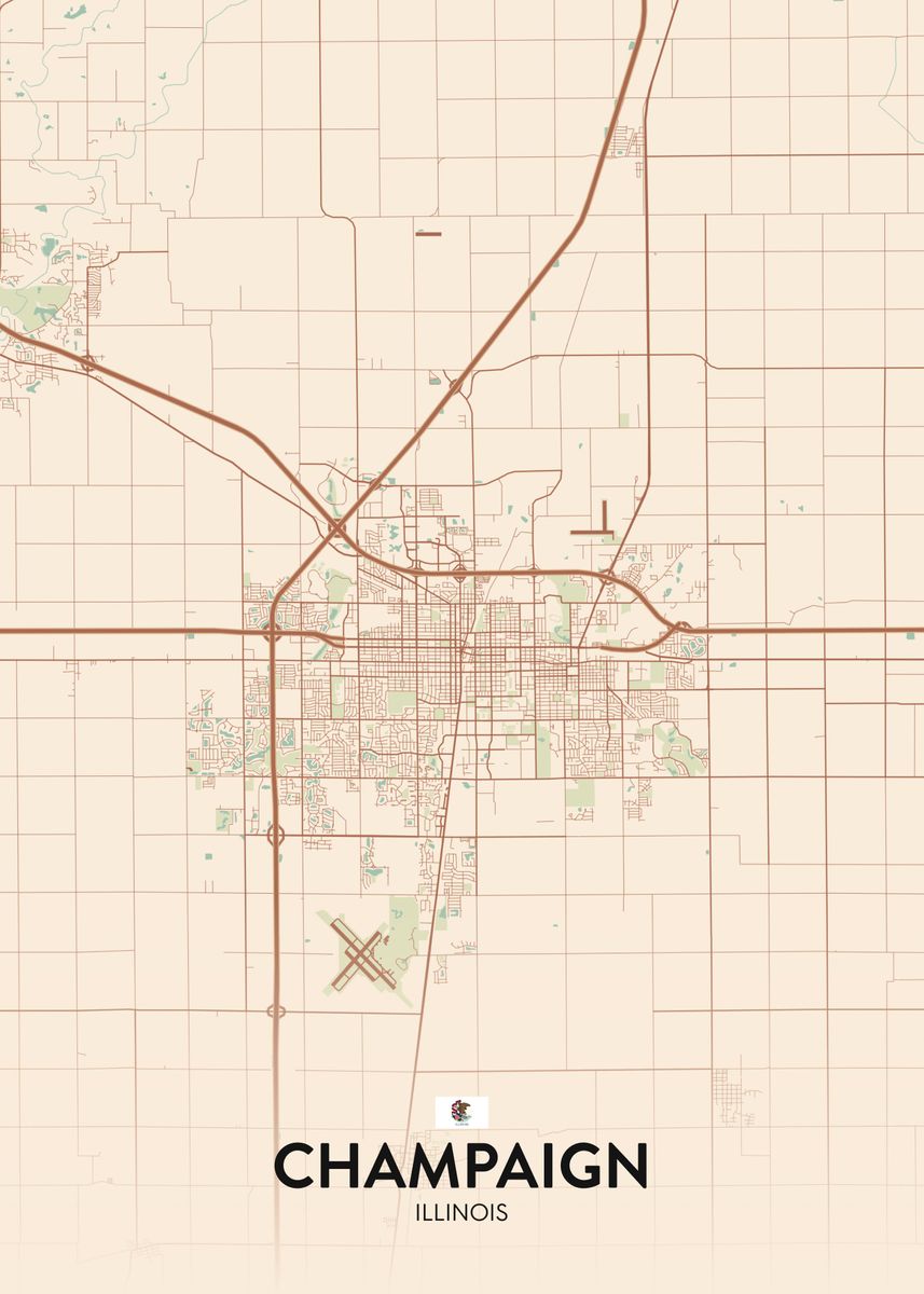 'Champaign IL' Poster, picture, metal print, paint by IMR Designs ...