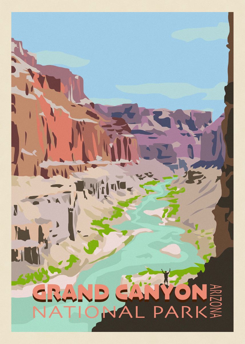 'Grand Canyon National Park' Poster, picture, metal print, paint by ...