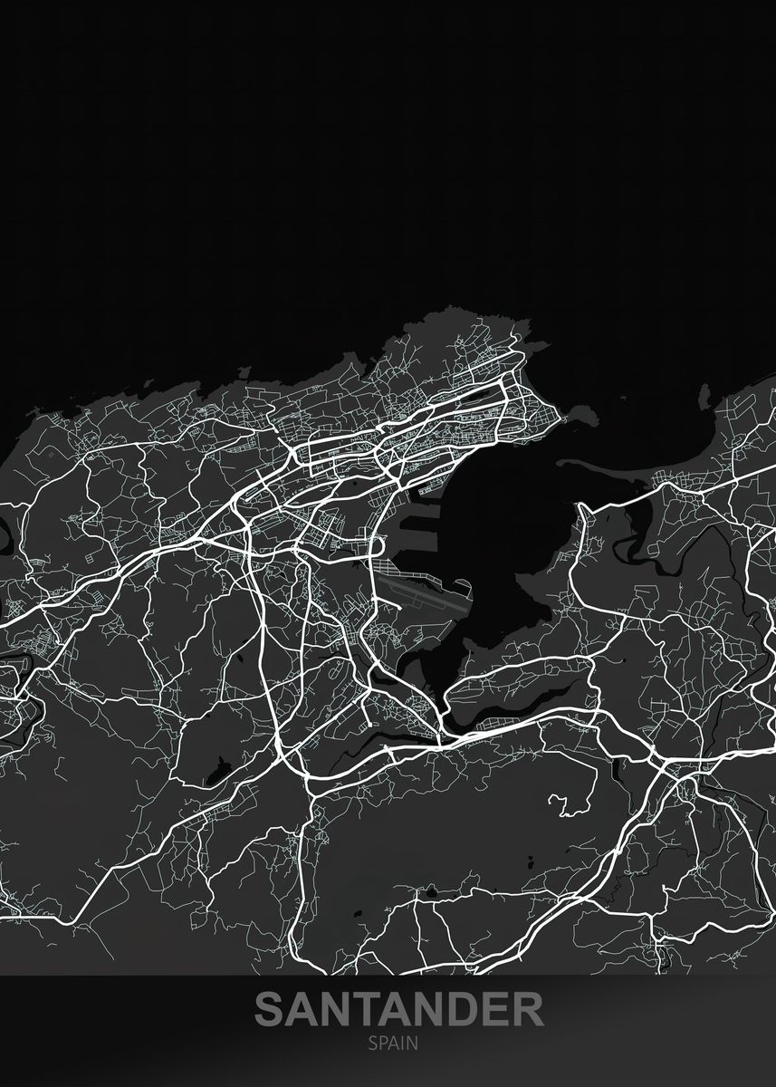 'Santander Spain' Poster by Zake Yonkou | Displate