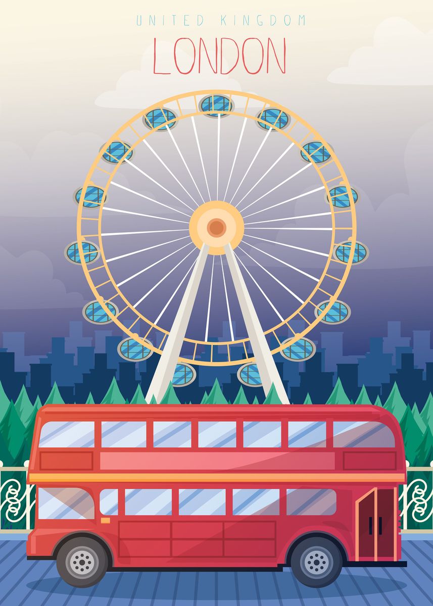 'London England' Poster by ECLECTICimprint | Displate