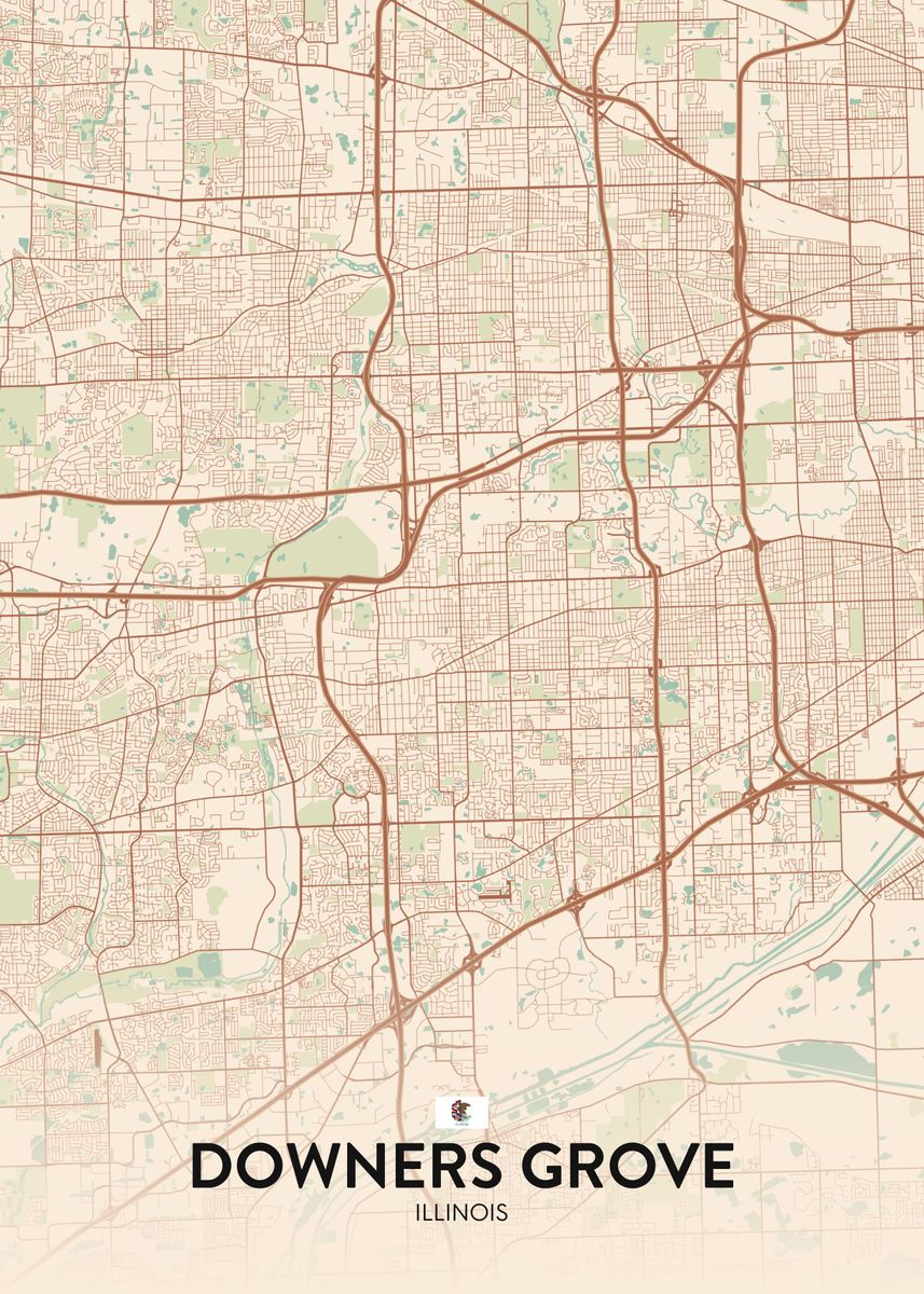 'Downers Grove IL' Poster by IMR Designs | Displate