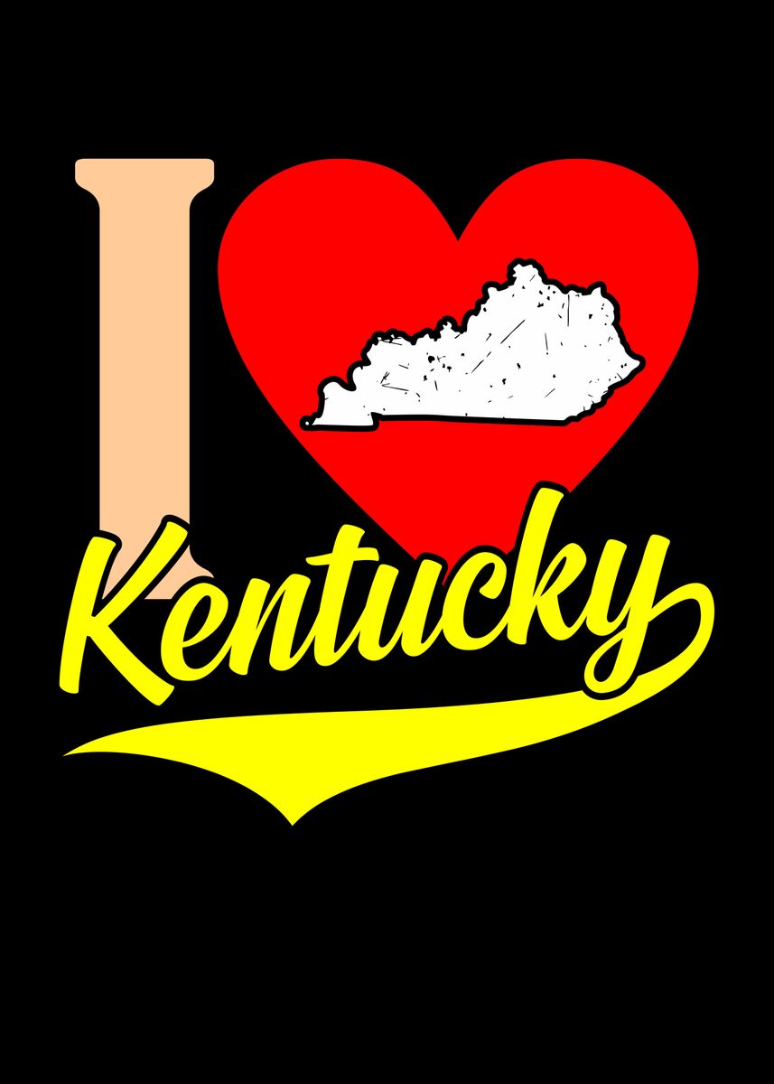 'I Heart Kentucky Gift' Poster by Hexor | Displate