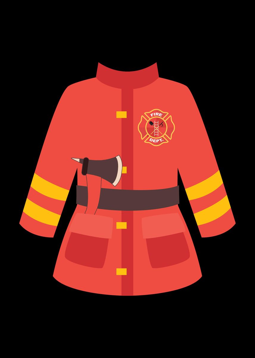 'Firefighter Halloween' Poster by professionaldesigns | Displate