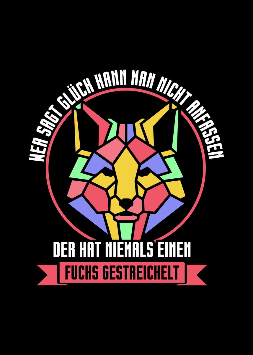 'Fox German' Poster, picture, metal print, paint by Sebastian Wünsche ...