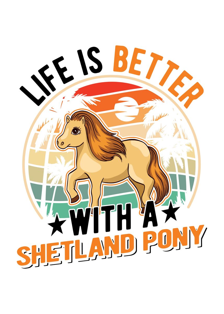 'Shetland Pony Shetty' Poster, picture, metal print, paint by ...