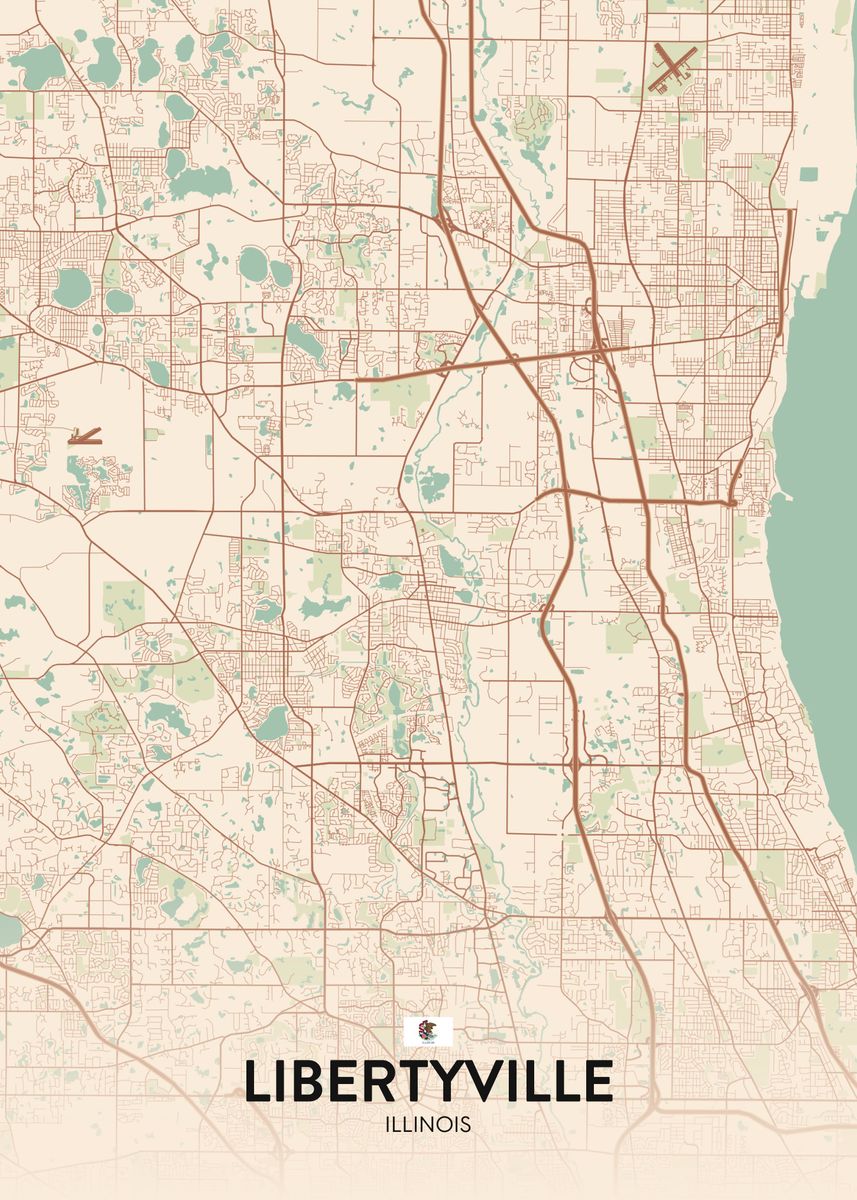 'Libertyville IL' Poster by IMR Designs | Displate