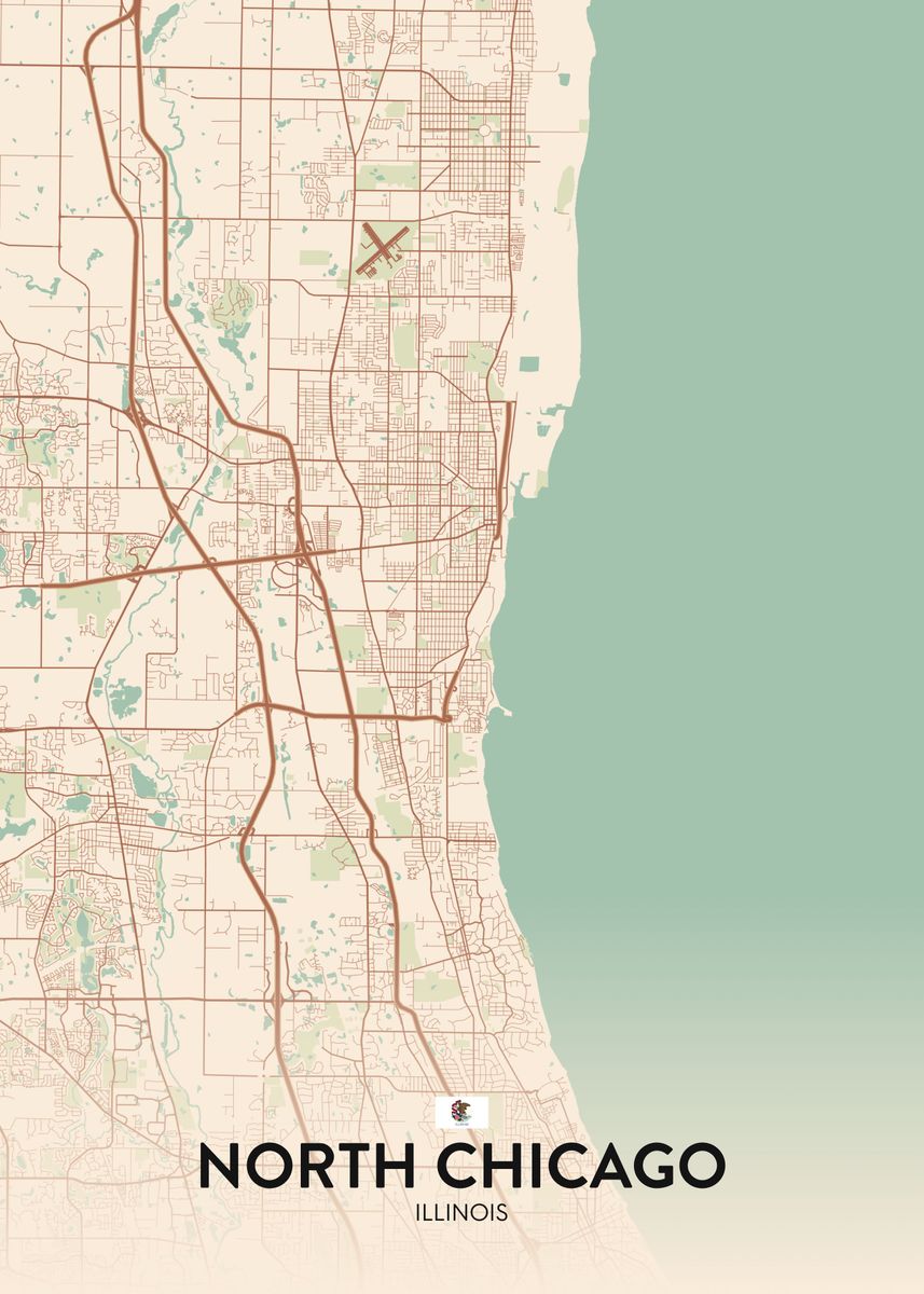 'North Chicago IL' Poster, picture, metal print, paint by IMR Designs ...