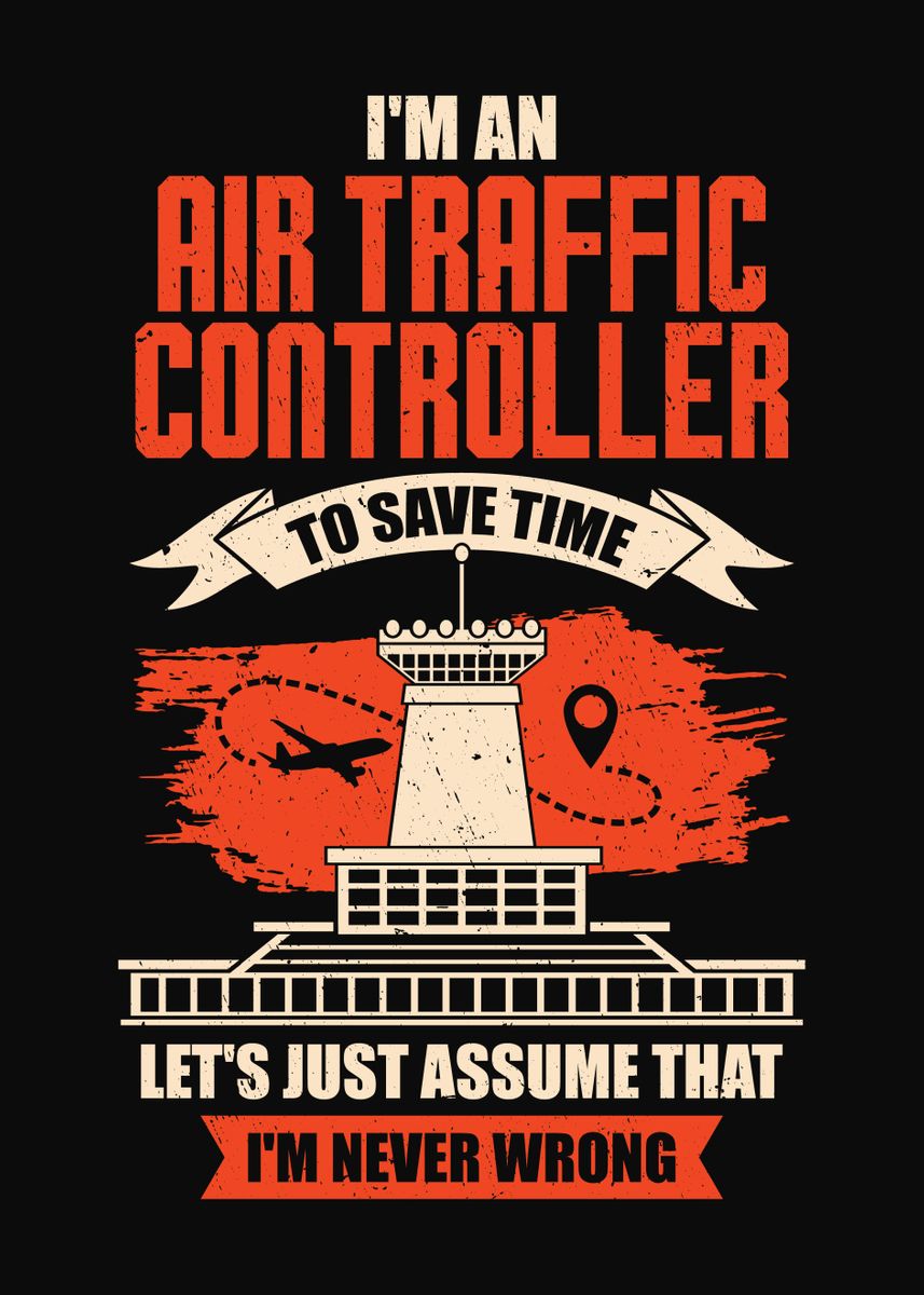 'Flight Controller ATC' Poster, picture, metal print, paint by Marcel ...