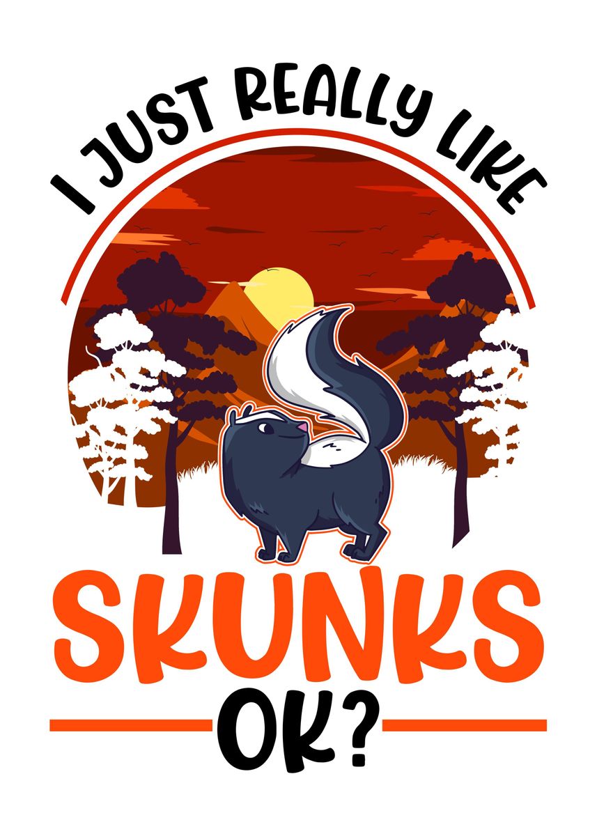 'Skunk Lover' Poster by FavoritePlates | Displate