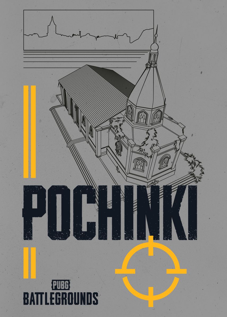 'Pochinki Church' Poster, picture, metal print, paint by PUBG | Displate