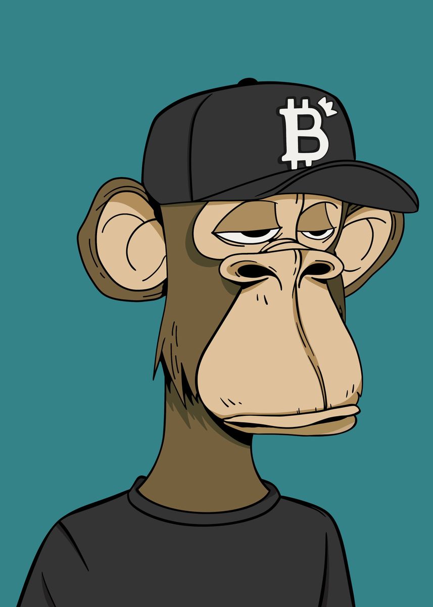 'Bored ape' Poster, picture, metal print, paint by Magic Apes | Displate