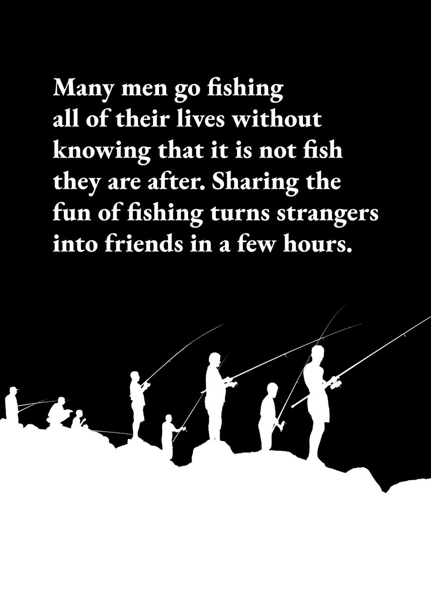 'Fishing with Friends' Poster, picture, metal print, paint by ...