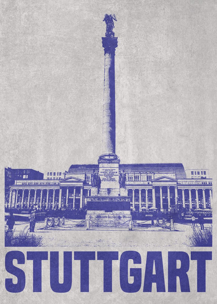 'Stuttgart' Poster, picture, metal print, paint by denvector | Displate