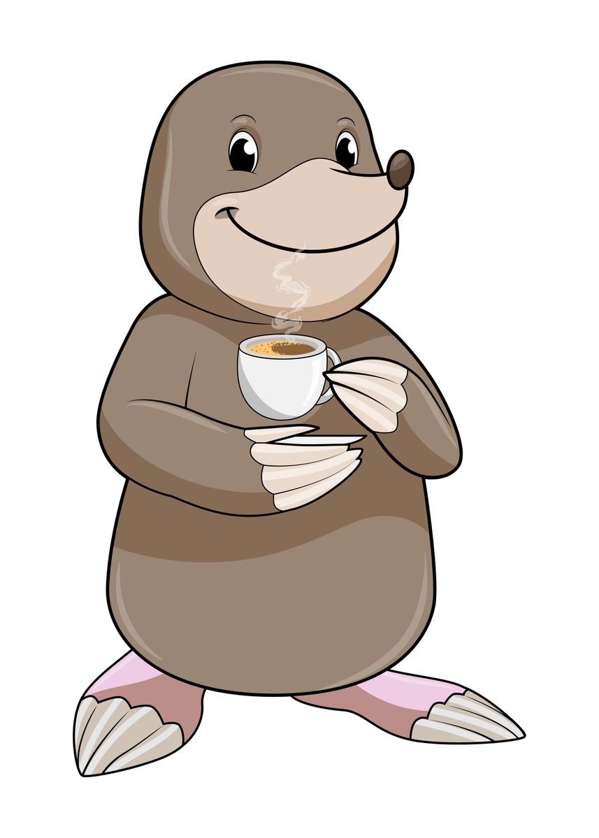 'Mole Coffee Cup' Poster by Markus Schnabel | Displate