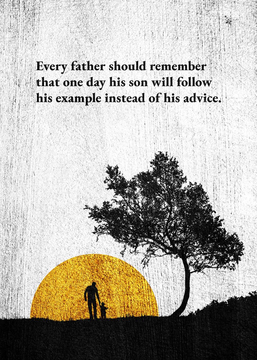 'Father Son Example' Poster, picture, metal print, paint by ABConcepts ...