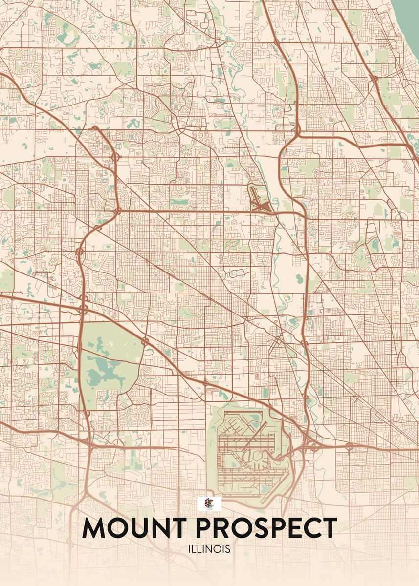 'Mount Prospect IL' Poster, picture, metal print, paint by IMR Designs ...