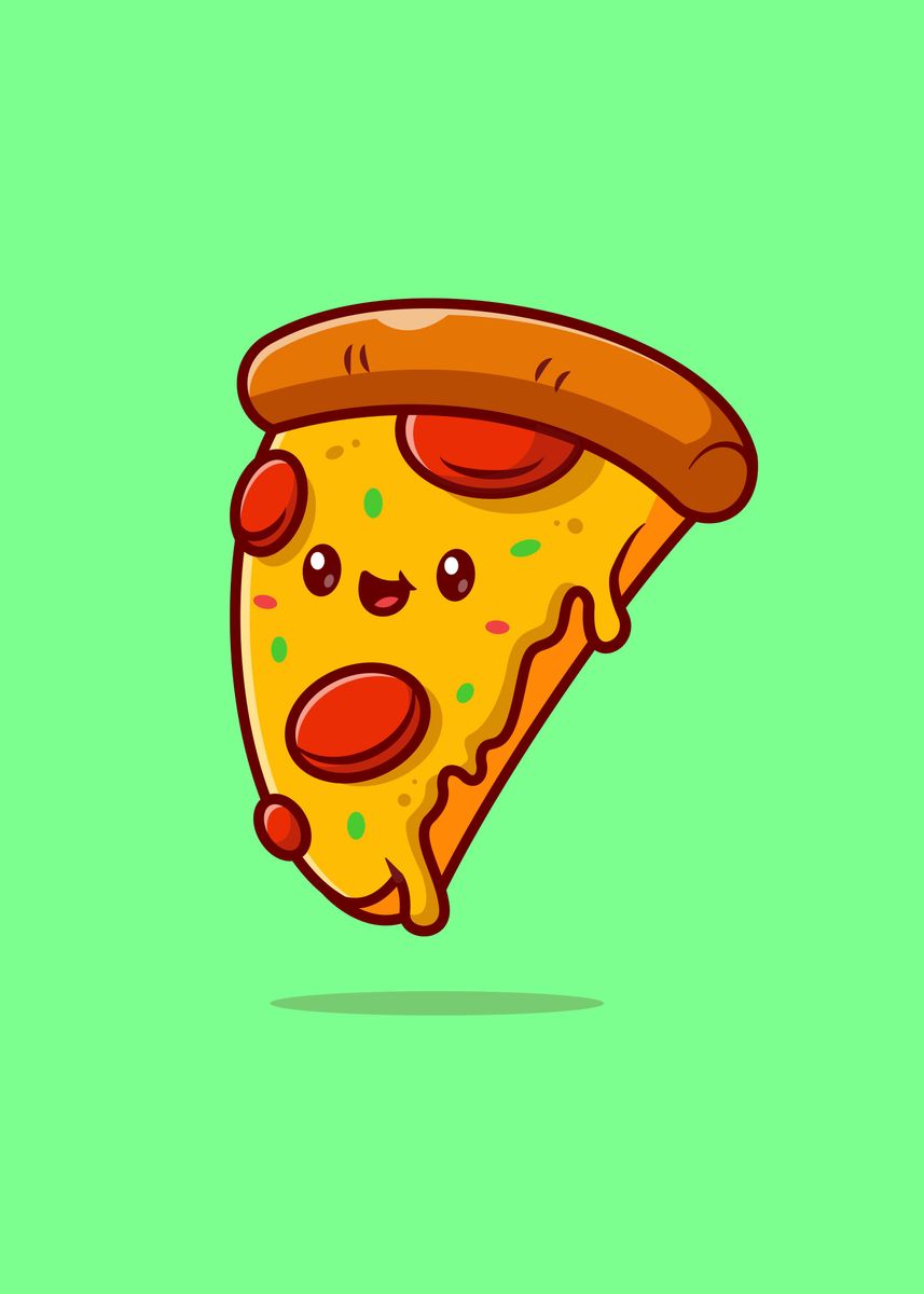 'Flying slice of pizza' Poster by Nguyen Duc Hieu | Displate