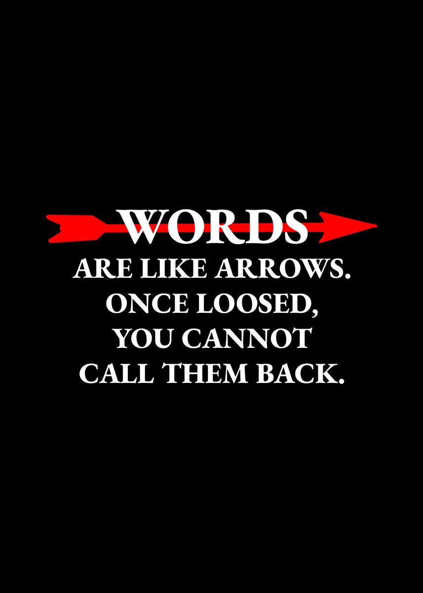 'Words and Arrows' Poster, picture, metal print, paint by ABConcepts ...