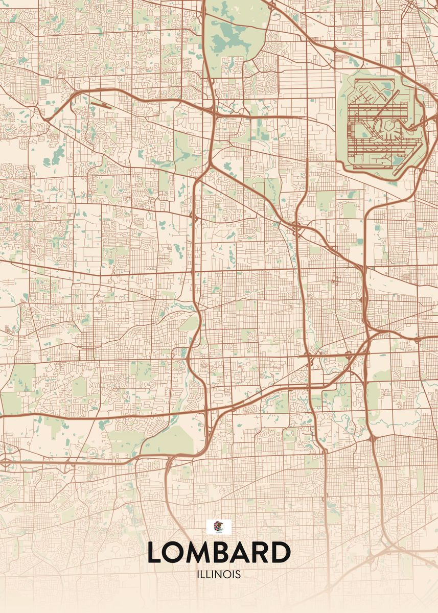 'Lombard IL' Poster, picture, metal print, paint by IMR Designs | Displate