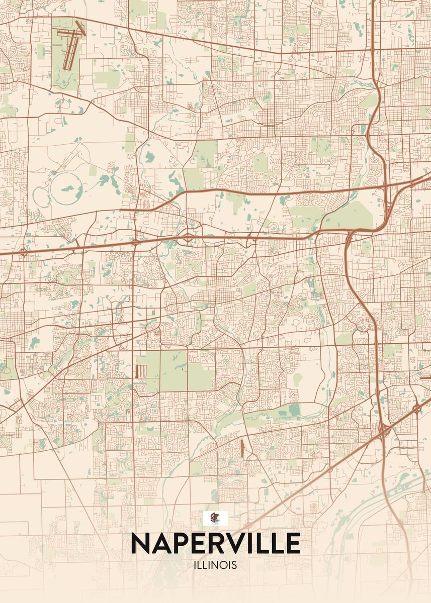 'Naperville IL' Poster by IMR Designs | Displate